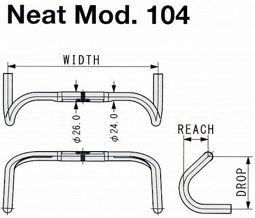 NITTO Neat Mod. 104 Heat Treated Handlebar
