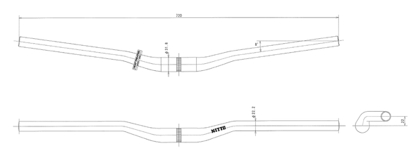 NITTO Riser Handlebar B840AA SSB